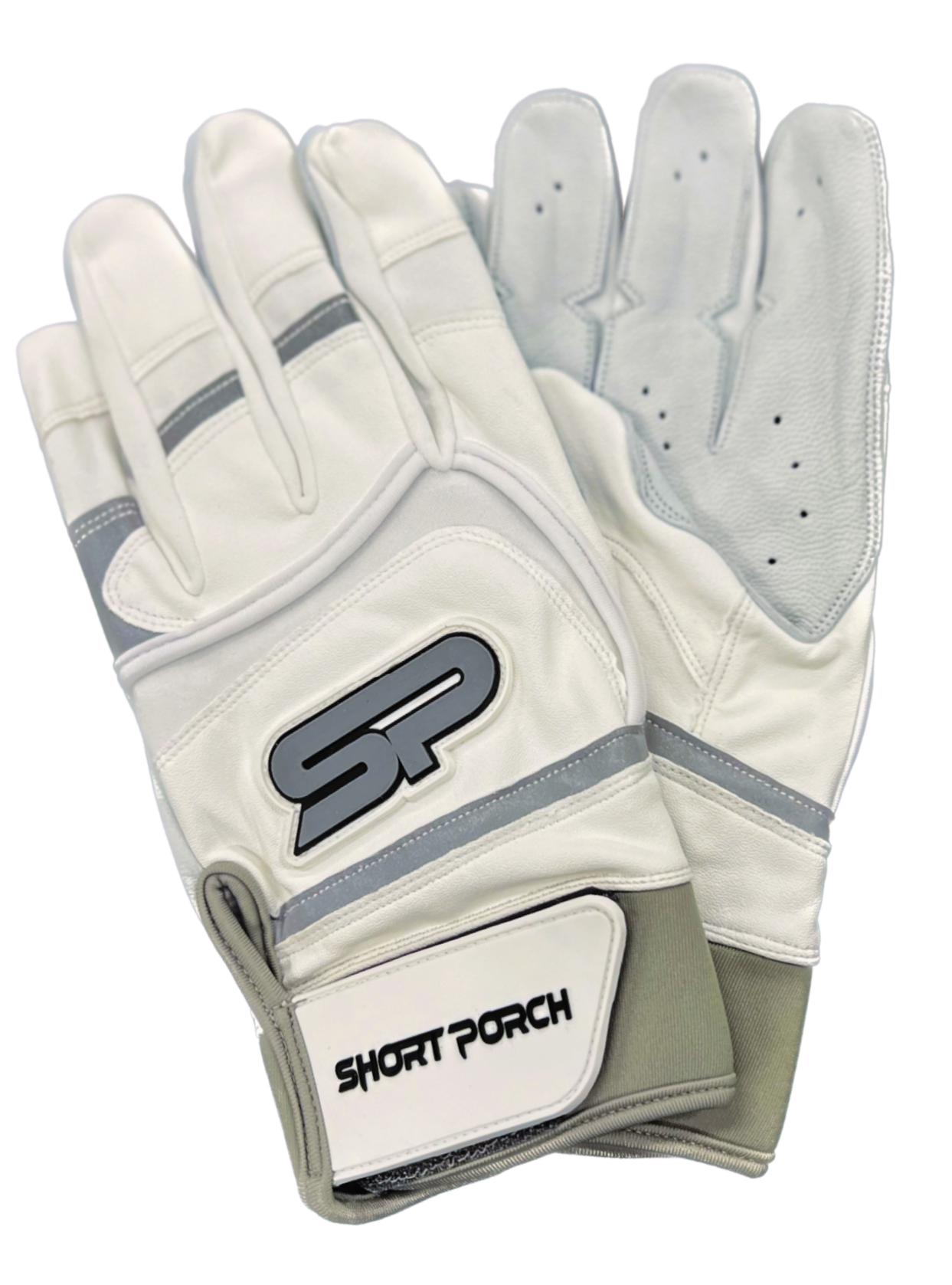 Short Porch "SP" 3D Printed Solid Color Batting Gloves