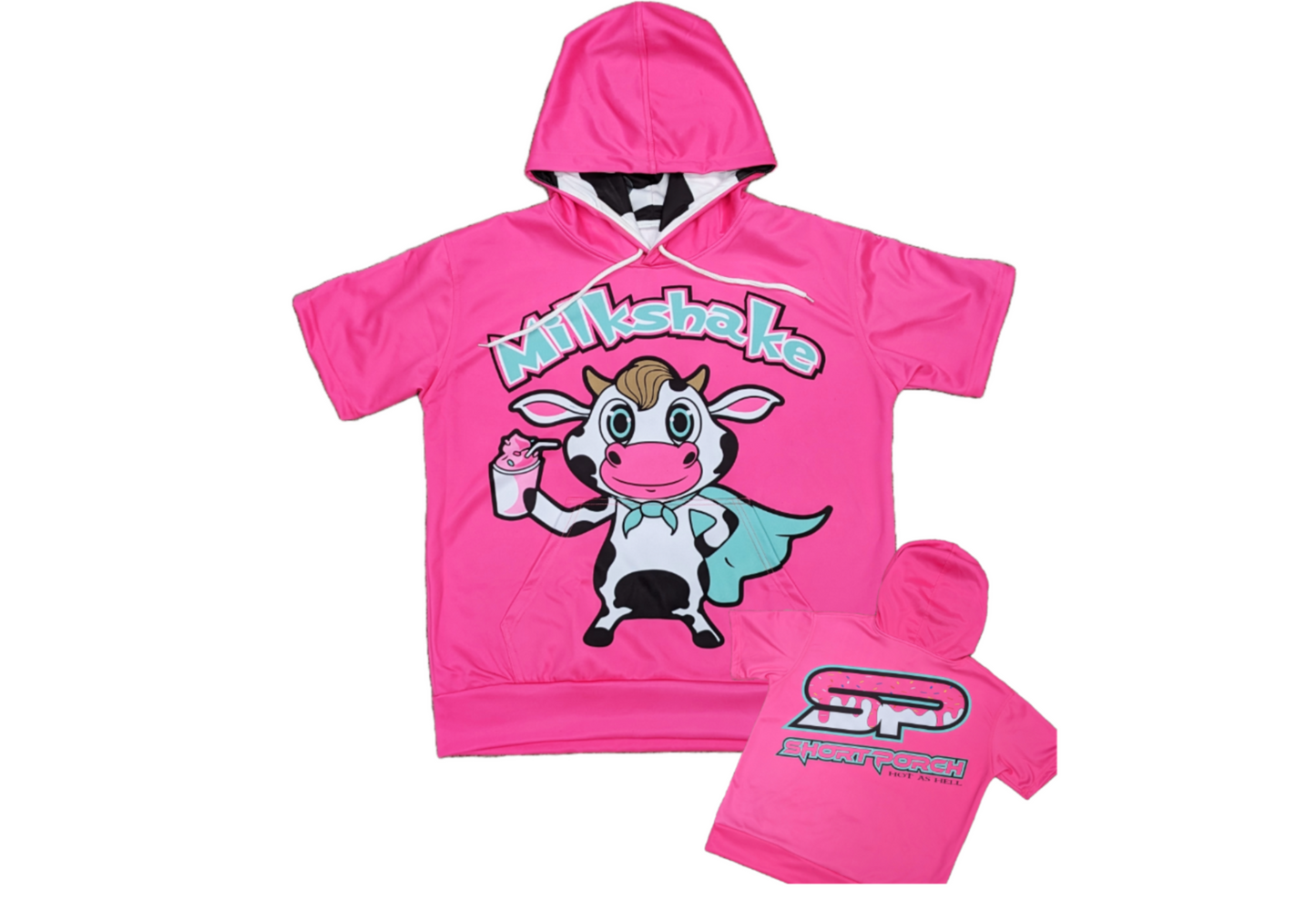 Short Sleeve thin Summer-Style Hoodie Milkshake – Short Porch